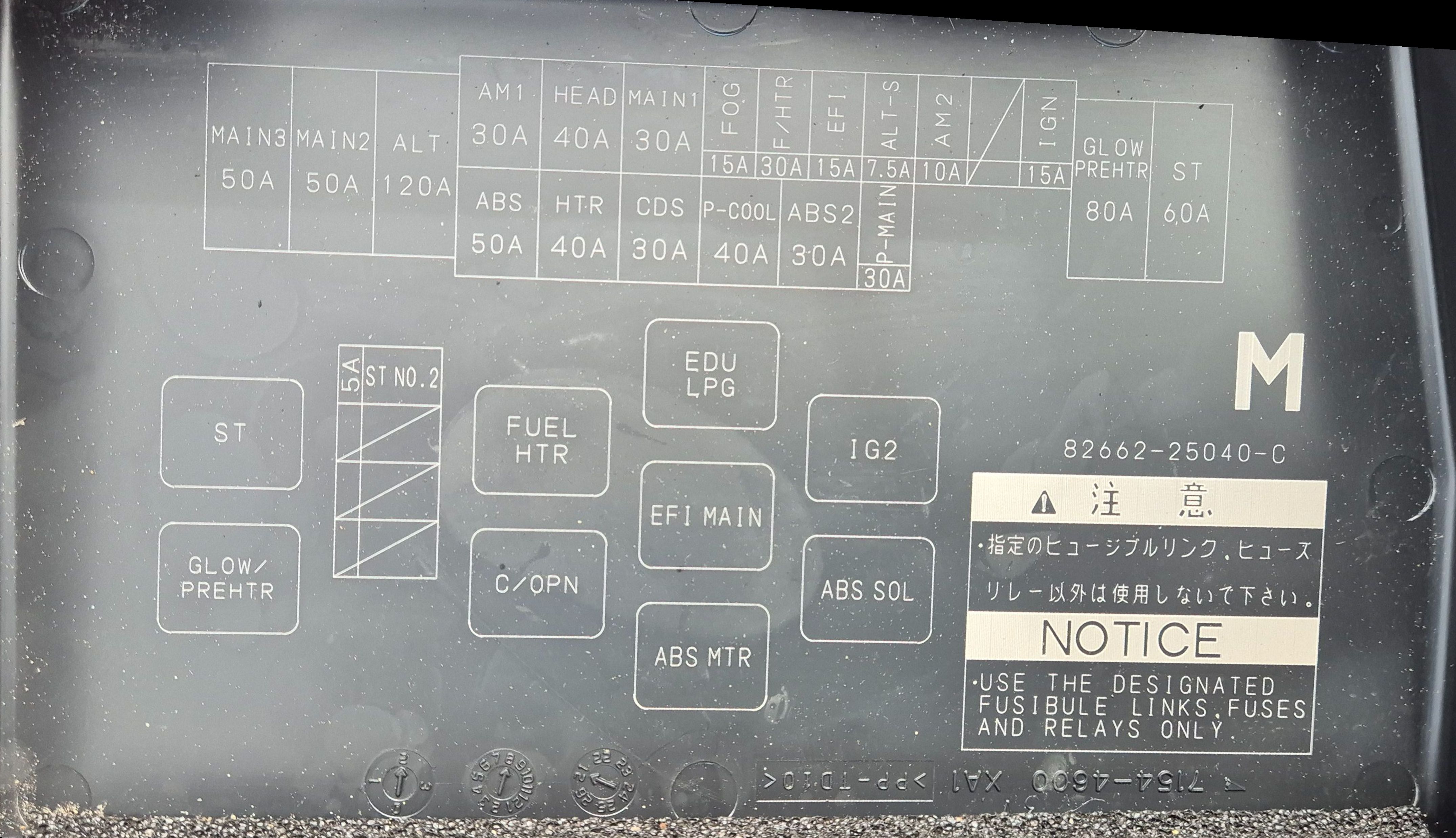 2002 G7 Toyota Dyna fuse box diagram - StartMyCar
